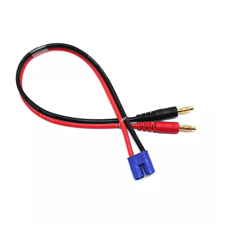 14AWG Silicone EC3 RC Charger Cable Multipurpose Red Black Color